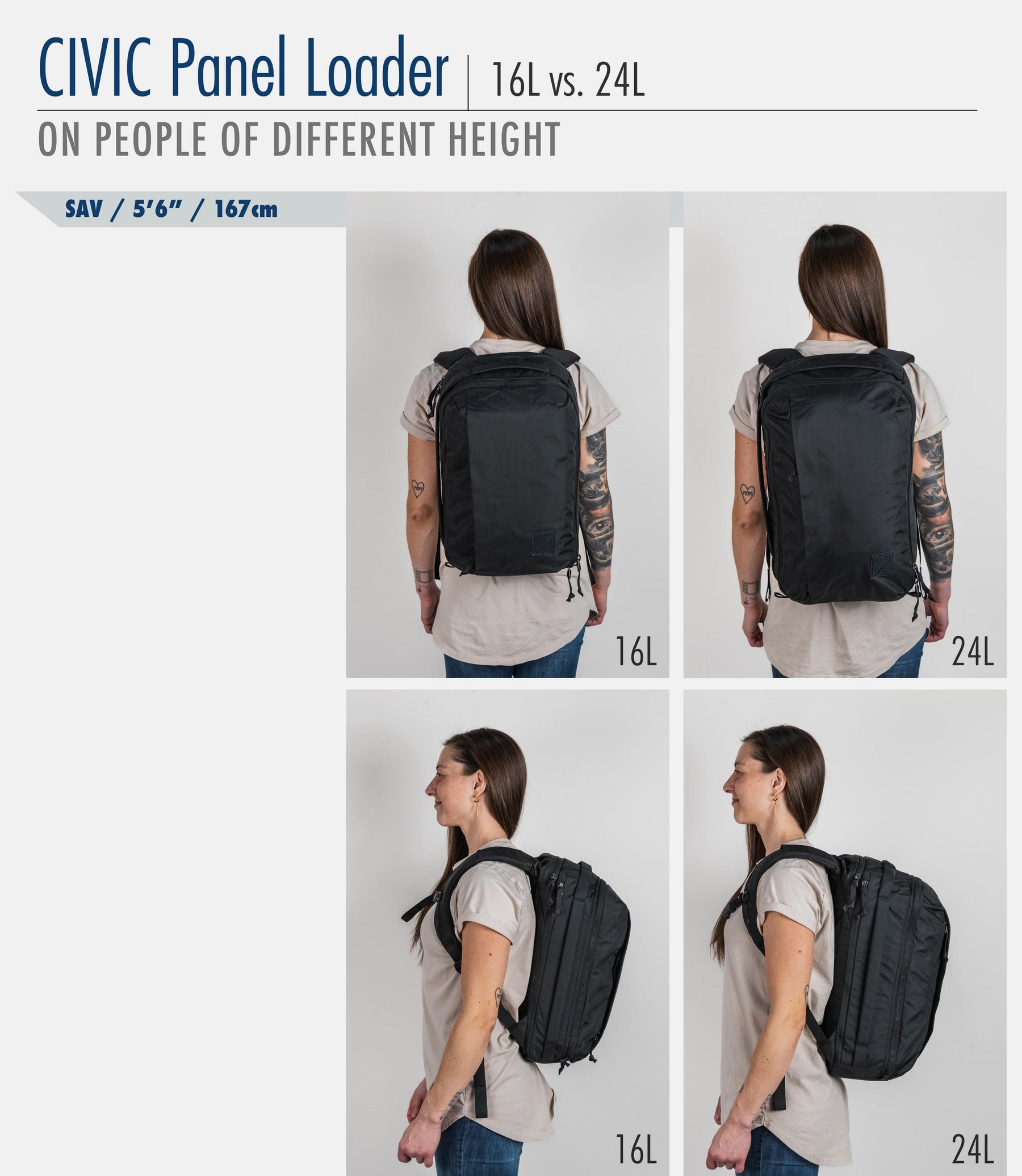 CIVIC Panel Loader Size Comparison - EVERGOODS